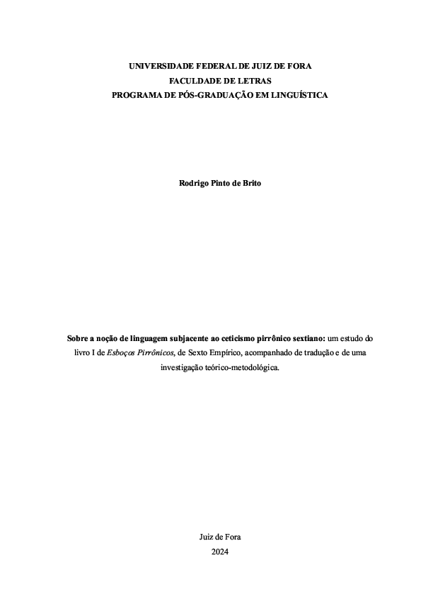 (PDF) Sobre a noção de linguagem subjacente ao ceticismo pirrônico ...