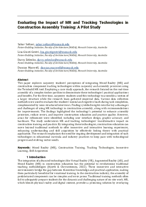 (PDF) Evaluating the Impact of MR and Tracking Technologies in ...
