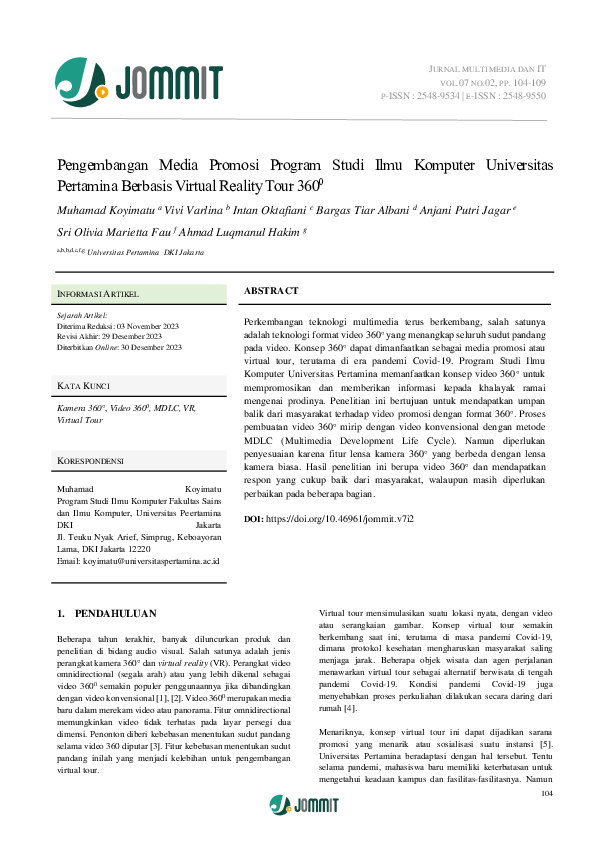 (PDF) Pengembangan Media Promosi Program Studi Ilmu Komputer ...