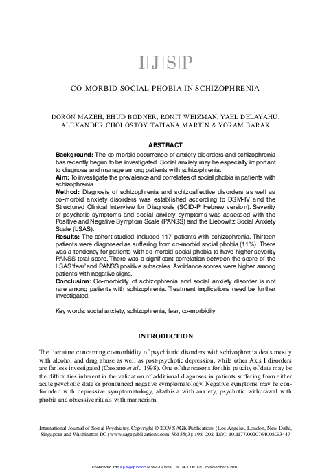 (PDF) Structured Clinical Interview for Diagnosis (SCID-P Hebrew ...