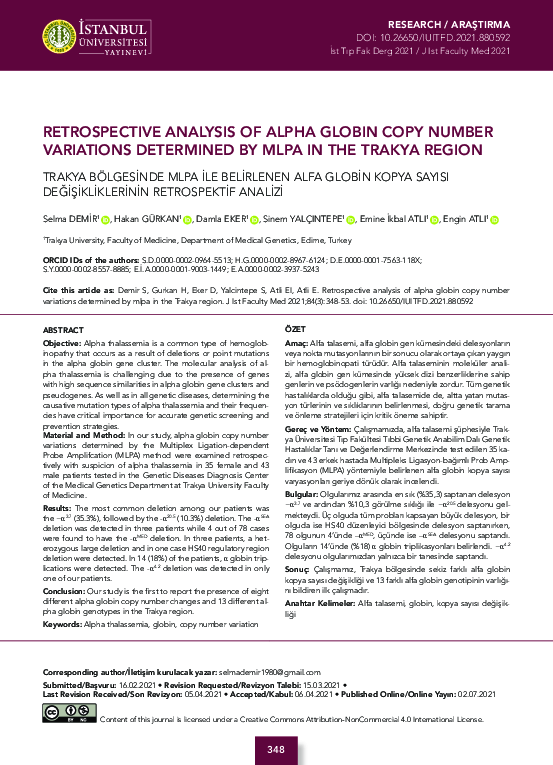 (PDF) Retrospective Analysis of Alpha Globin Copy Number Variations ...