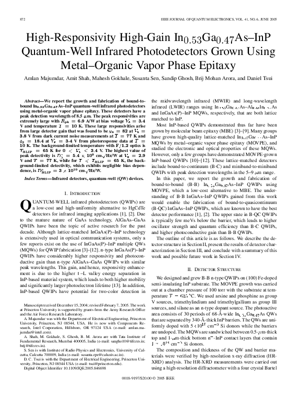 (PDF) High-responsivity high-gain In/sub 0.53/Ga/sub 0.47/As-InP ...