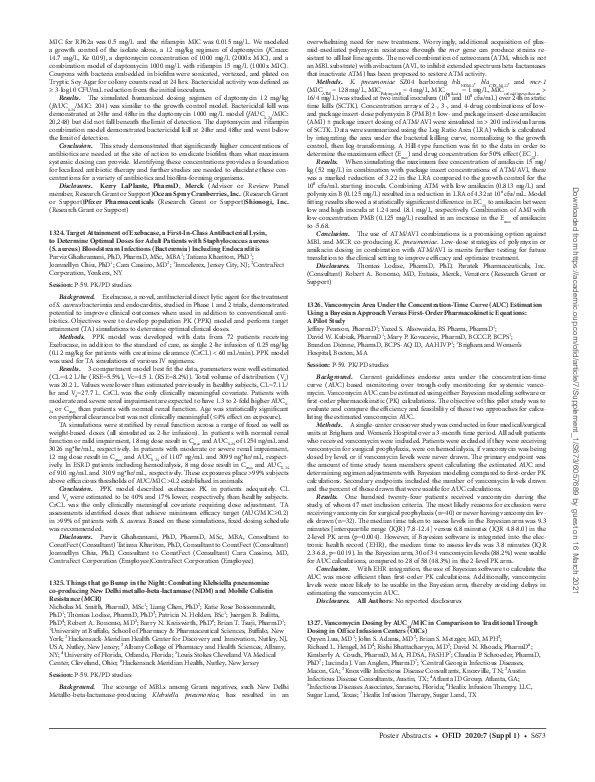 (PDF) 1327. Vancomycin Dosing by AUC24/MIC in Comparison to Traditional ...