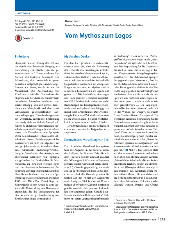 (PDF) Vom Mythos zum Logos