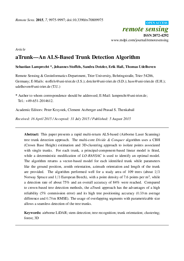 (PDF) Article aTrunk—An ALS-Based Trunk Detection Algorithm