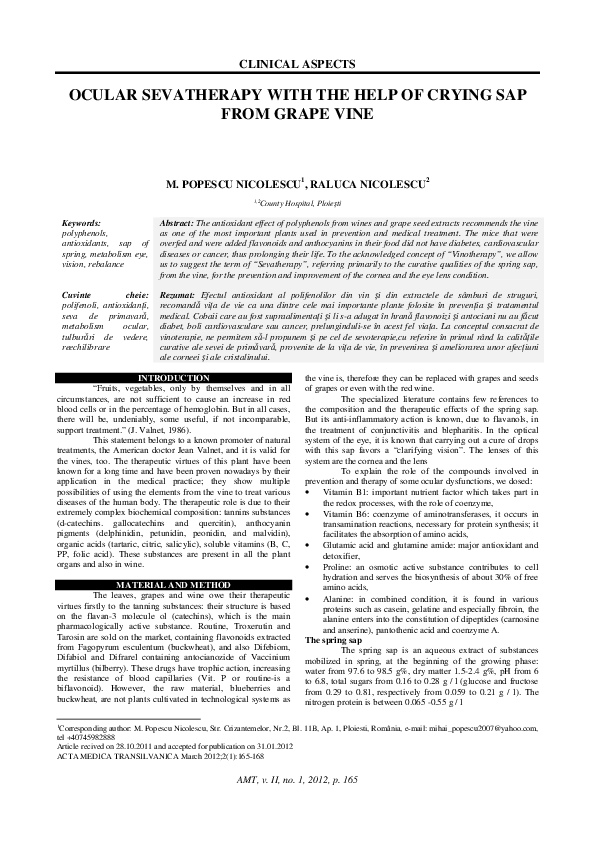 (PDF) Ocular Sevatherapy with the Help of Crying Sap from Grape Vine