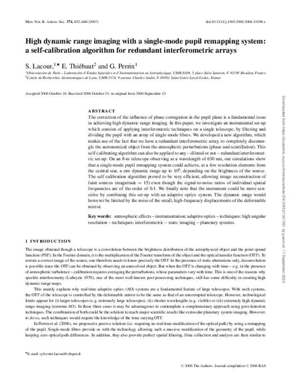 (PDF) High dynamic range imaging with a single-mode pupil remapping system: a self-calibration ...