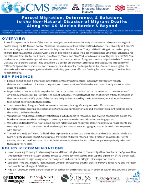 (PDF) Forced Migration, Deterrence, & Solutions to the Non-Natural ...