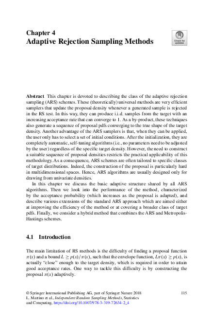 (PDF) Adaptive Rejection Sampling Methods
