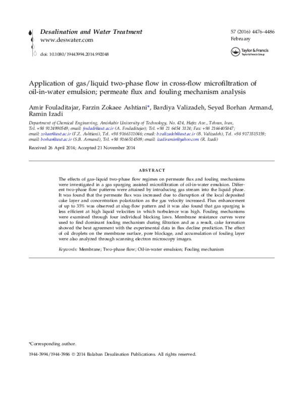 (PDF) Application of gas/liquid two-phase flow in cross-flow ...