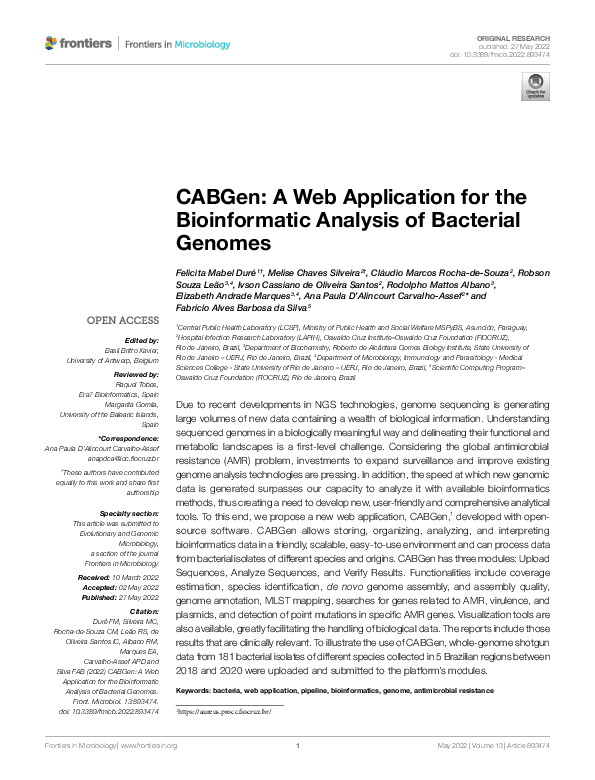 (PDF) CABGen: A User-Friendly Tool for Analyzing Bacterial Genomes