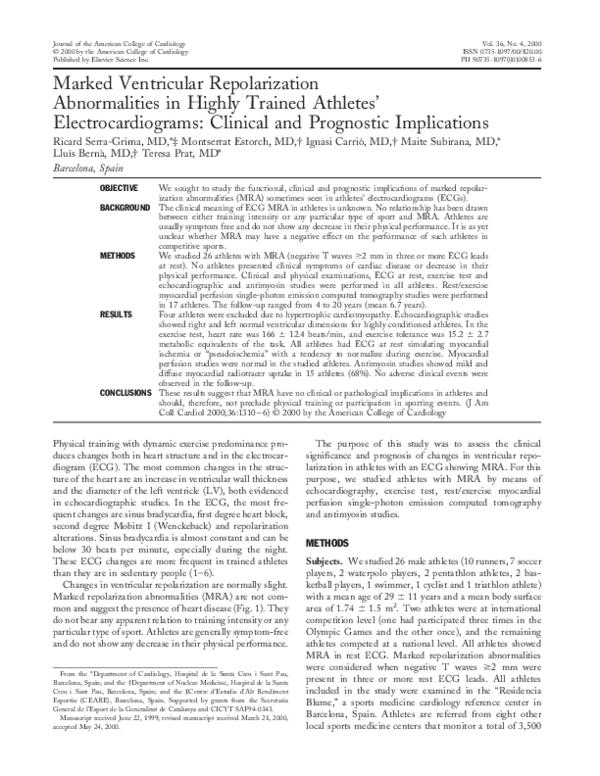 (PDF) Marked ventricular repolarization abnormalities in highly trained ...
