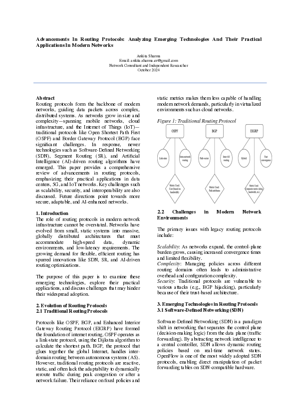 (PDF) Advancements In Routing Protocols: Analyzing Emerging Technologies And Their Practical ...