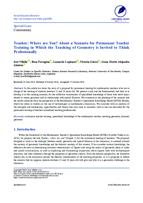 (PDF) Teacher: Where are You? About a Scenario for Permanent Teacher ...