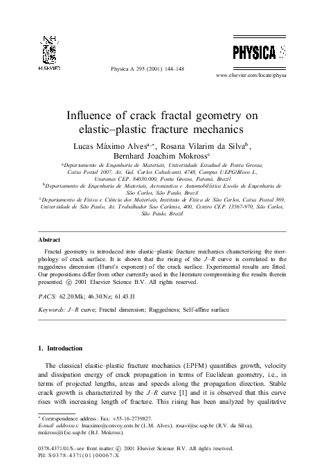 (PDF) Influence of crack fractal geometry on elastic–plastic fracture ...