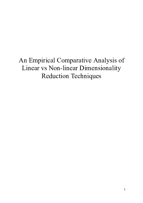 (PDF) Dimensionality Reduction