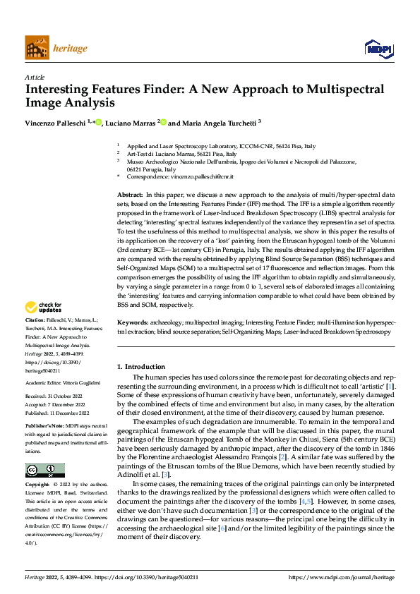 (PDF) Interesting Features Finder: A New Approach to Multispectral Image Analysis
