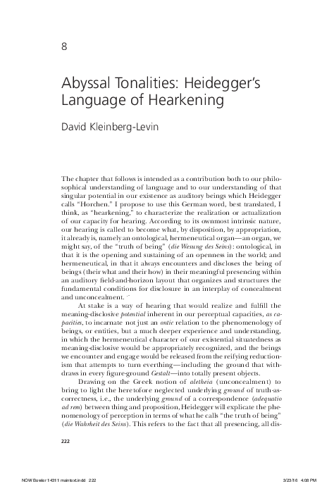 (PDF) ABYSSAL TONALITIES BOWLER. PAGE PROOFS. 08 Kleinberg-Levin