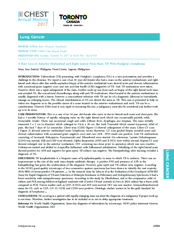 (PDF) A Rare Case of Anterior Mediastinal and Right Lateral Neck Mass ...