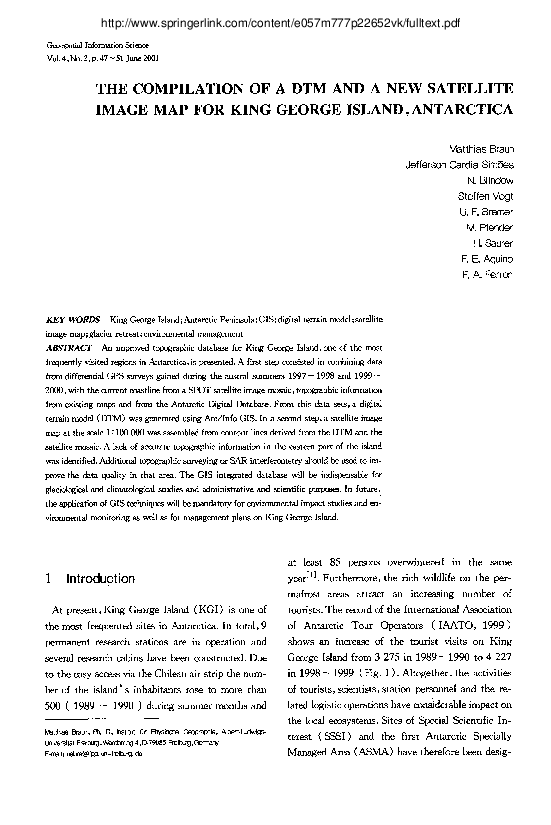 (PDF) The compilation of a DTM and a new satellite image map for King ...
