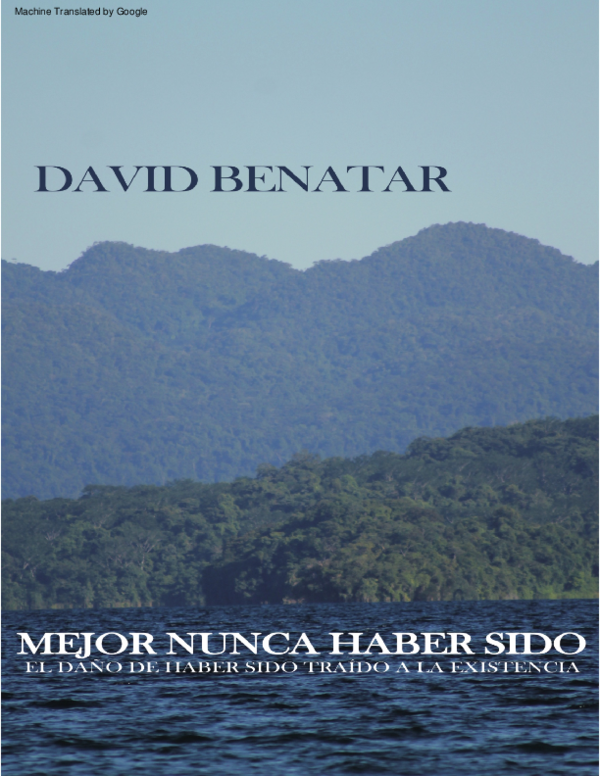 (PDF) Melhor Nunca Ter Existido - David Benatar