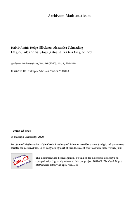 (PDF) Lie groupoids of mappings taking values in a Lie groupoid