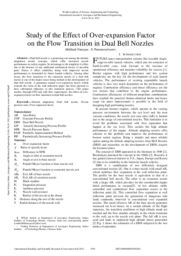 (PDF) Study Of The Effect Of Over-Expansion Factor On The Flow ...