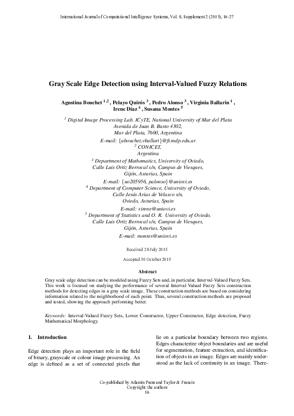 (PDF) Gray Scale Edge Detection using Interval-Valued Fuzzy Relations