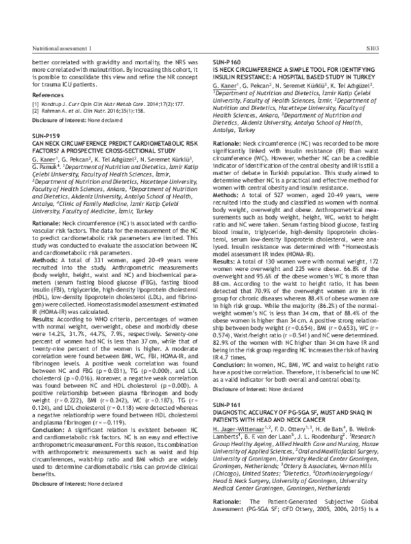 (PDF) SUN-P159: Can Neck Circumference Predict Cardiometabolic Risk ...