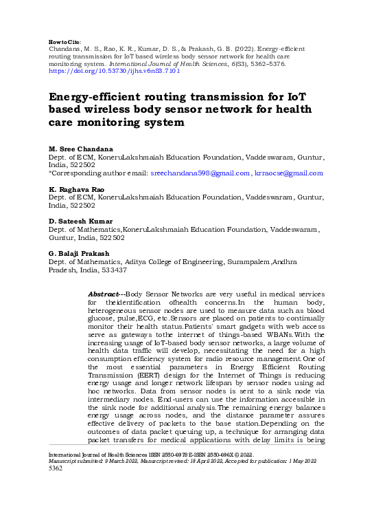 (PDF) Energy-efficient routing transmission for IoT based wireless body ...