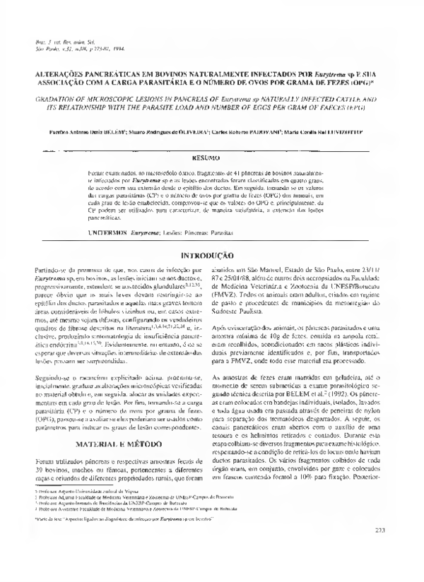 (PDF) Alterações pancreáticas em bovinos naturalmente infectados por ...