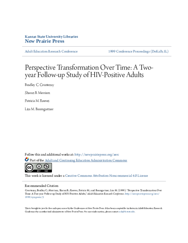 (PDF) Perspective Transformation Over Time: A 2-Year Follow-Up Study of ...