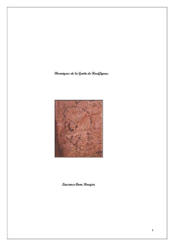 (PDF) Chroniques de la Grotte de Rouffignac.
