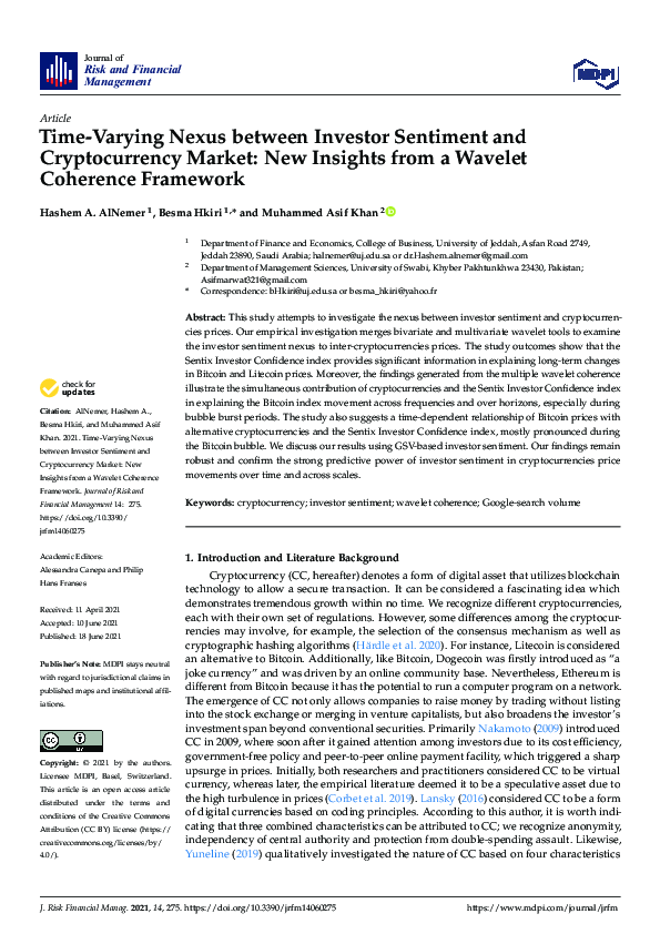 (PDF) Time-Varying Nexus between Investor Sentiment and Cryptocurrency Market: New Insights from ...