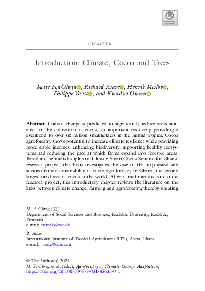 (PDF) Introduction: Climate, Cocoa and Trees