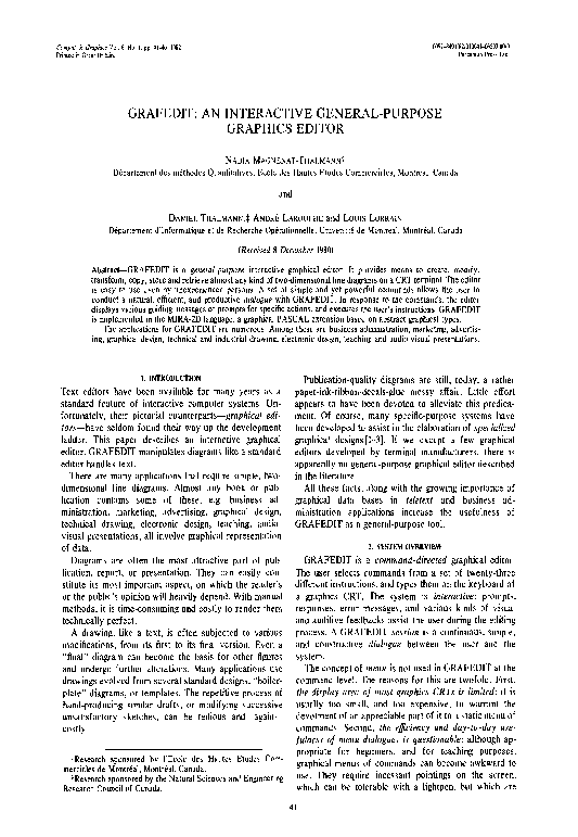 (PDF) GRAFEDIT: An interactive general-purpose graphics editor | Nadia Thalmann - Academia.edu