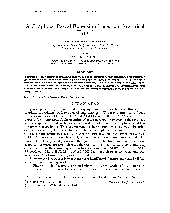 (PDF) A graphical pascal extension based on graphical types
