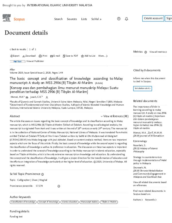 (PDF) The basic concept and classification of knowledge according to ...