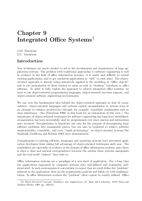 (PDF) Integrated Office Systems