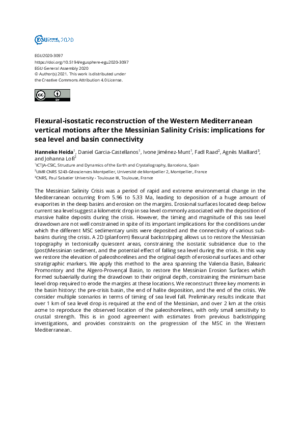 (PDF) Flexural-isostatic reconstruction of the Western Mediterranean ...