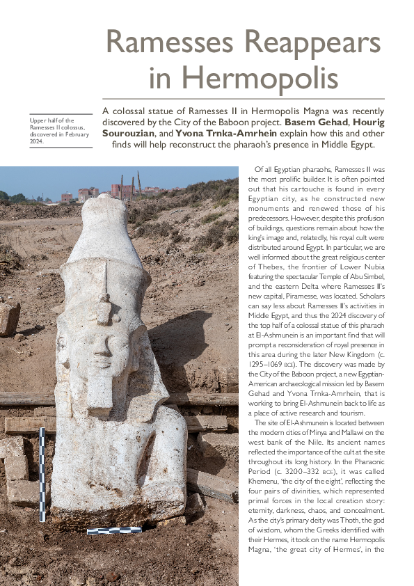 (PDF) Ramesses Reappears in Hermopolis