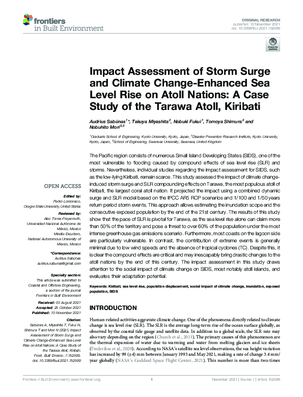 (PDF) Impact Assessment of Storm Surge and Climate Change-Enhanced Sea ...