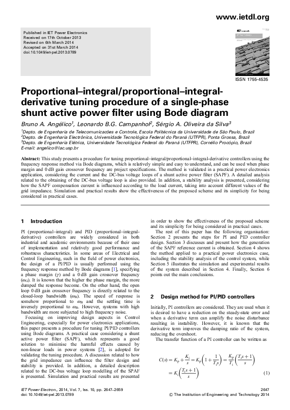 (PDF) Proportional–integral/proportional–integral‐derivative tuning ...