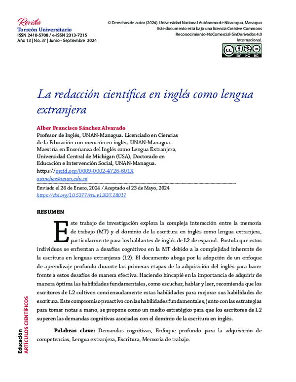 (PDF) La redacción científica en inglés como lengua extranjera