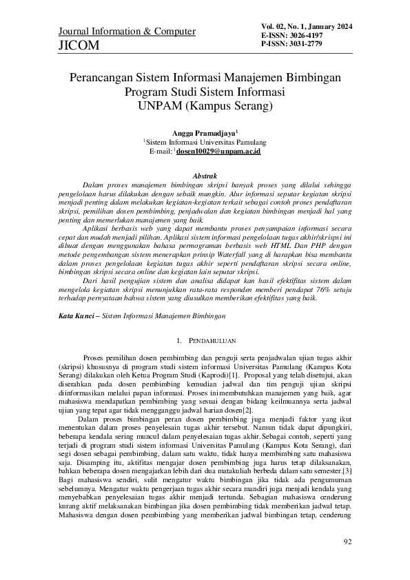 (PDF) Perancangan Sistem Informasi Manajemen Bimbingan Program Studi ...