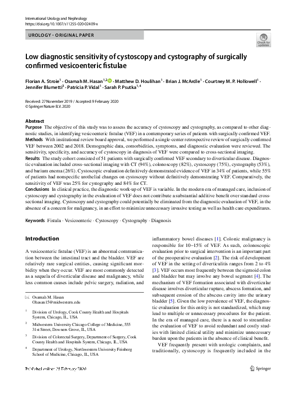 (PDF) Low diagnostic sensitivity of cystoscopy and cystography of ...