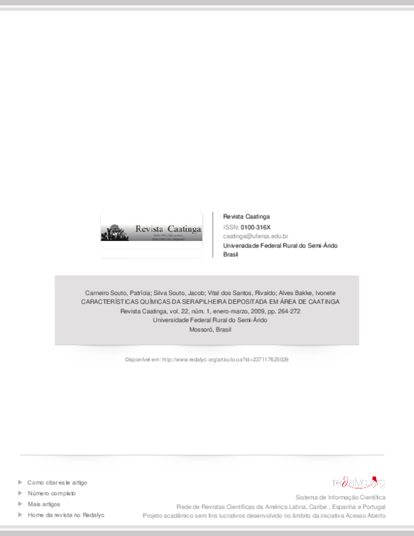 (PDF) Chemical characteristics of litter in a Caatinga forest site