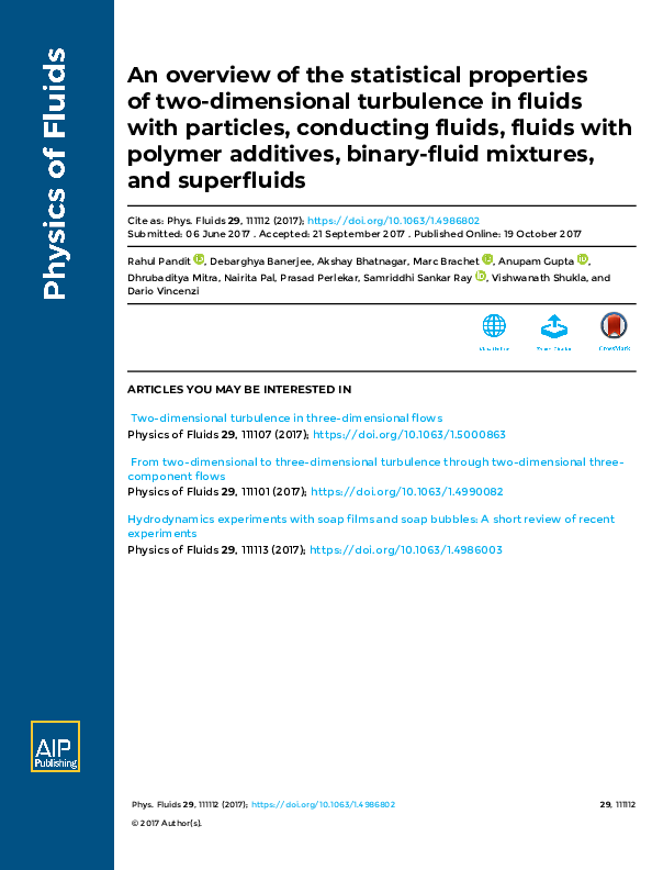(PDF) An overview of the statistical properties of two-dimensional ...