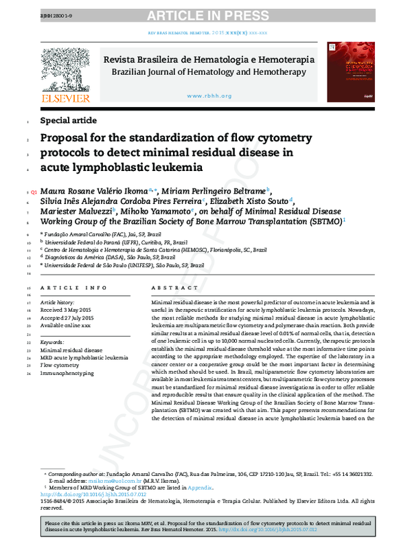 (PDF) Proposal for standardization of flow cytometric reticulocyte ...