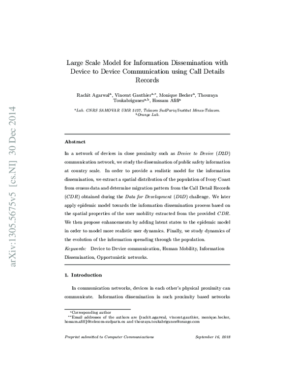 (PDF) Enhancing Information Dissemination in Device to Device ...